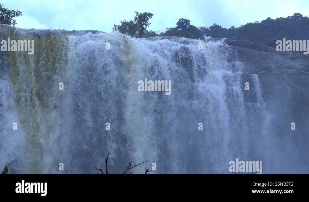 Close up view of a waterfall, Athirapally waterfalls in Kerala India ...