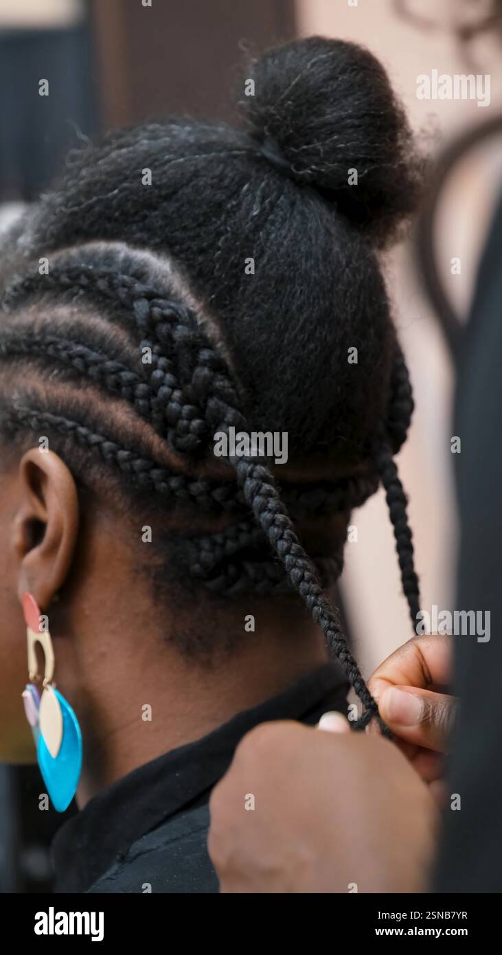 Cornrows hairstyle braiding braids Stock Videos & Footage - HD and 4K ...