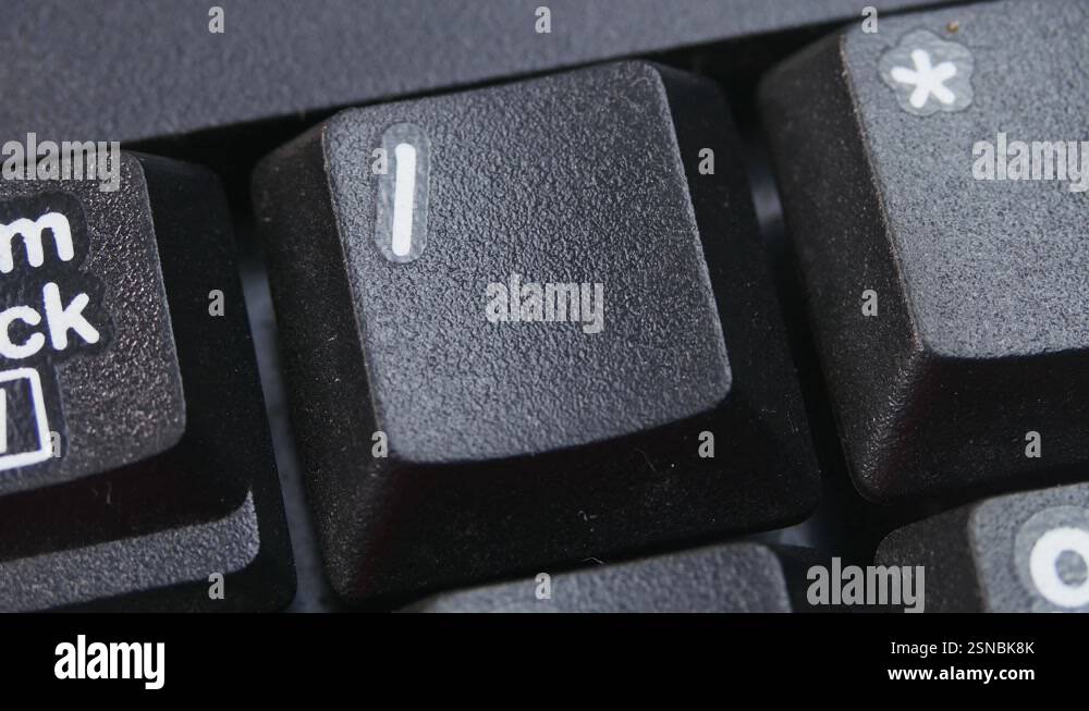 Slash Symbol Key on Desktop Keyboard Pressed by Finger Hand Multiple ...