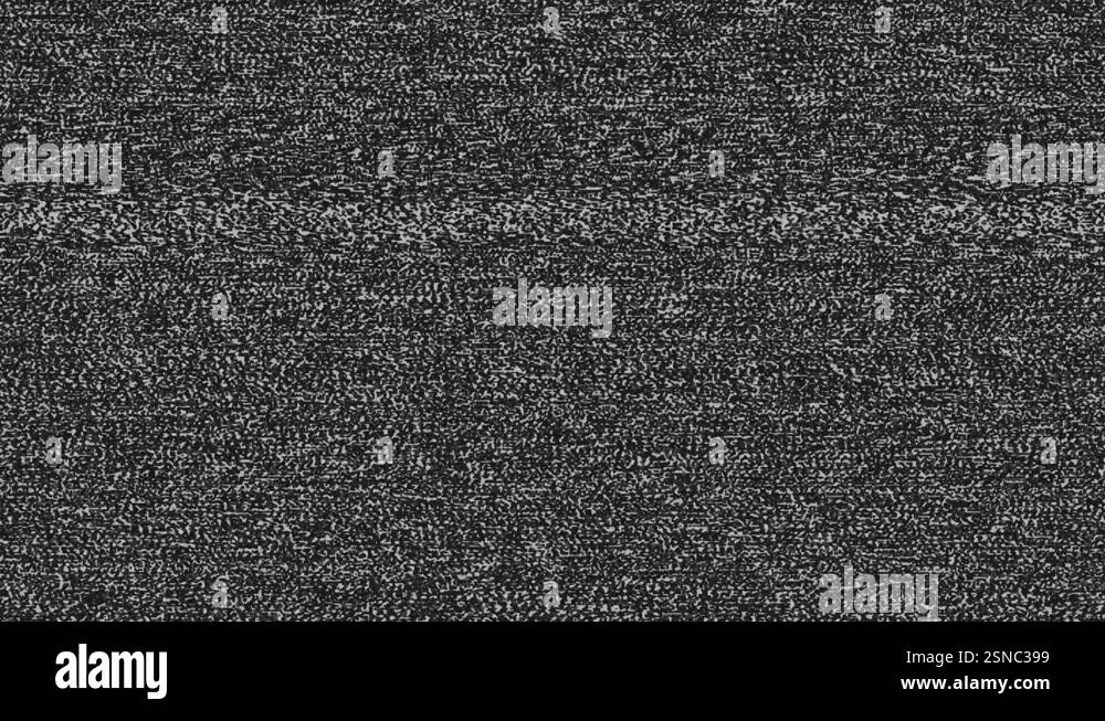 Classic static noise screen with loopable grain pattern for vintage TV ...