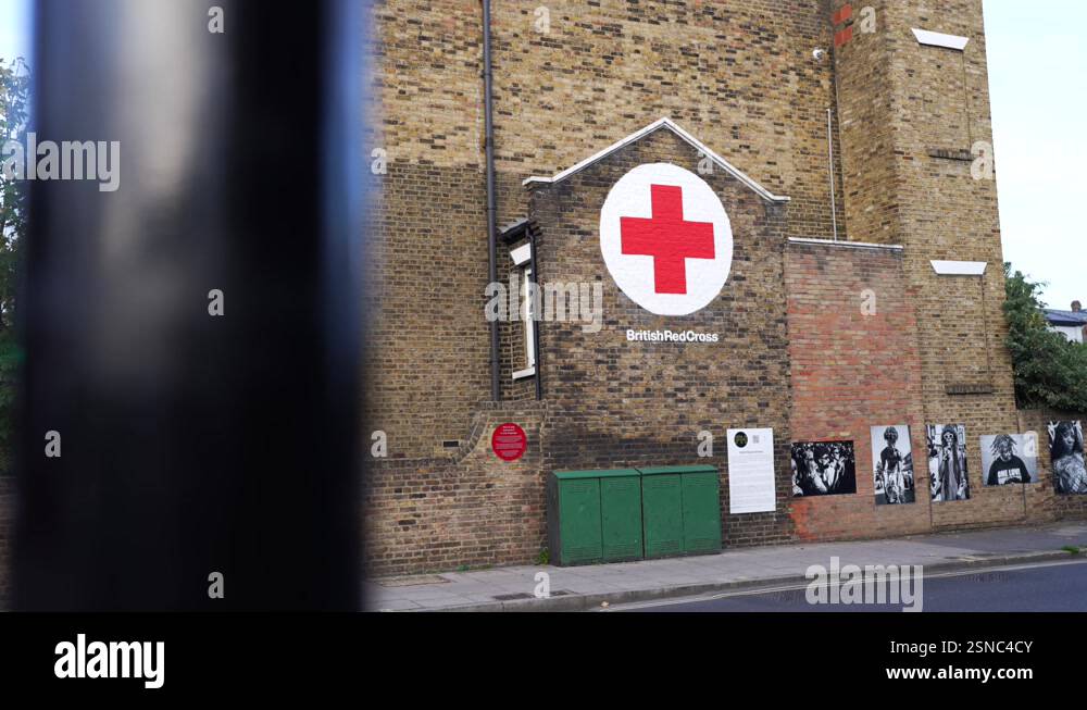 London, United Kingdom (UK) - 11/06/2024: British Red Cross sign in ...