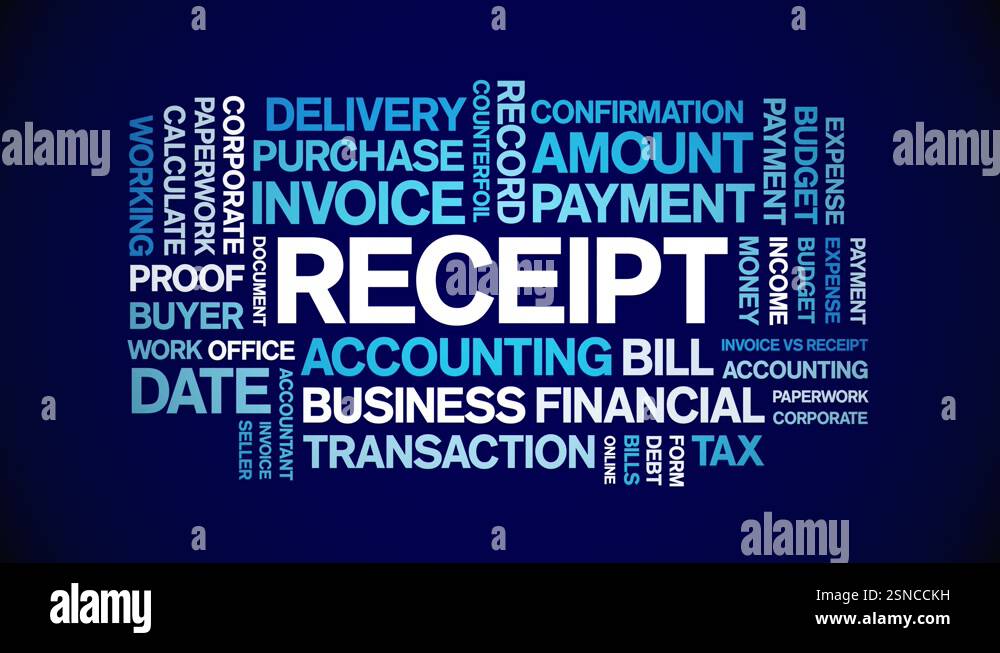 Receipt animated word cloud,animation tag text kinetic typography ...