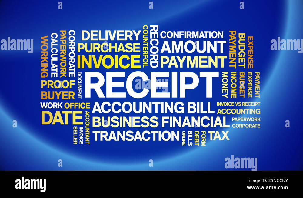 Receipt animated word cloud,animation tag text kinetic typography ...