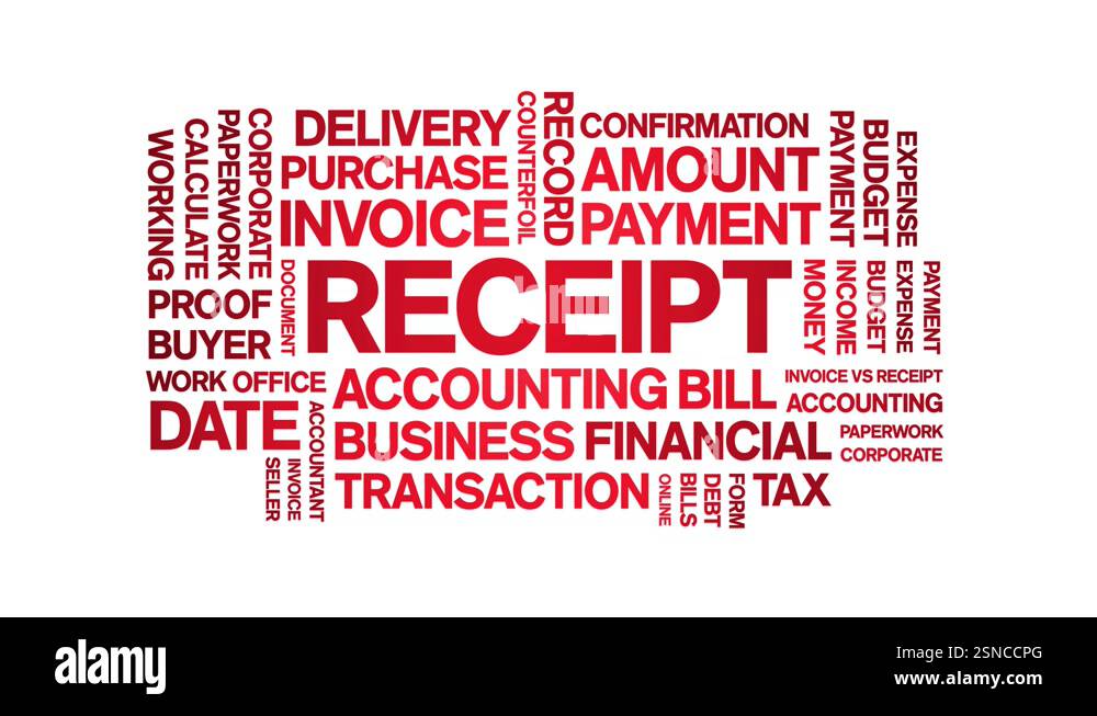 Receipt animated word cloud,animation tag text kinetic typography ...