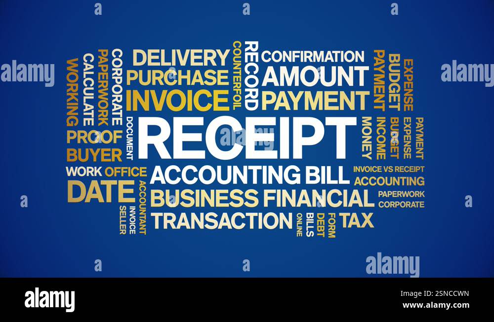 Receipt animated word cloud,animation tag text kinetic typography ...