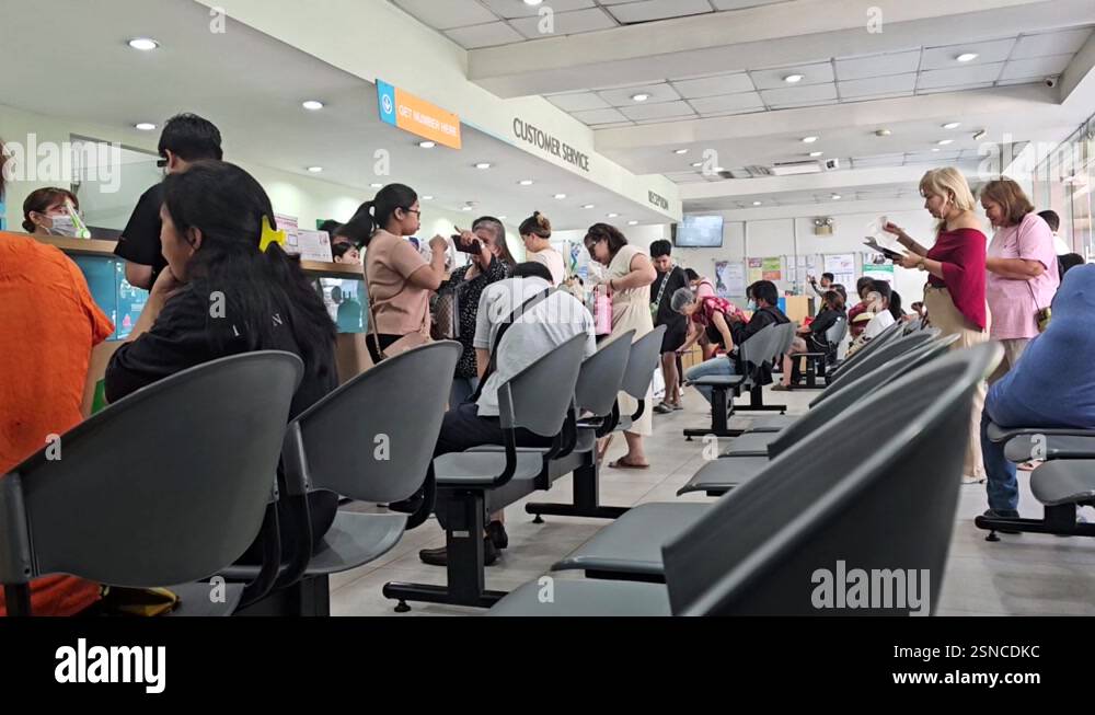 Quezon City, Philippines - 11/05/2024: Line up of patients inside a ...