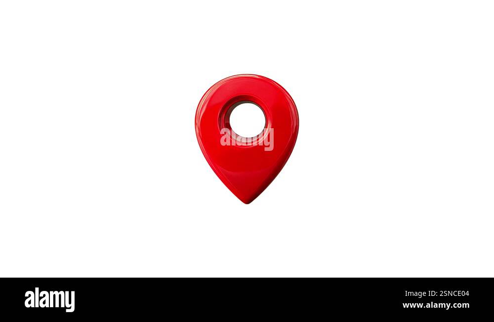 Red Location Icon, Red map pointer. 3d design. pin domain marker Stock ...
