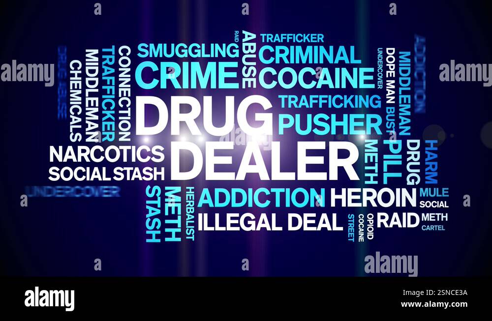 Drug Dealer animated word cloud,animation tag kinetic typography ...
