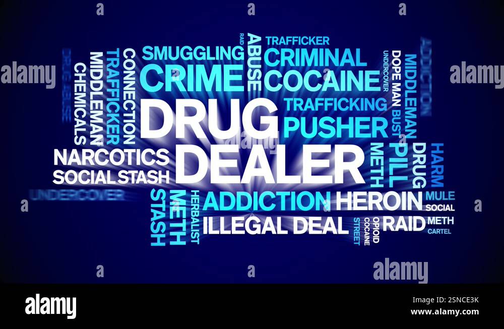 Drug Dealer animated word cloud,animation tag kinetic typography ...