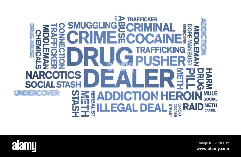 Drug Dealer animated word cloud,animation tag kinetic typography ...