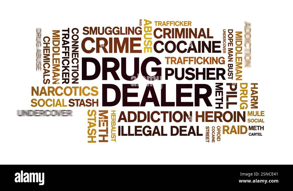 Drug Dealer animated word cloud,animation tag kinetic typography ...