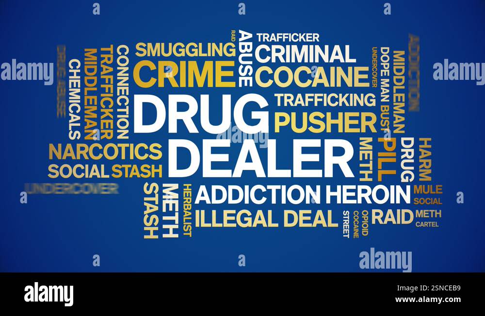 Drug Dealer animated word cloud,animation tag kinetic typography ...