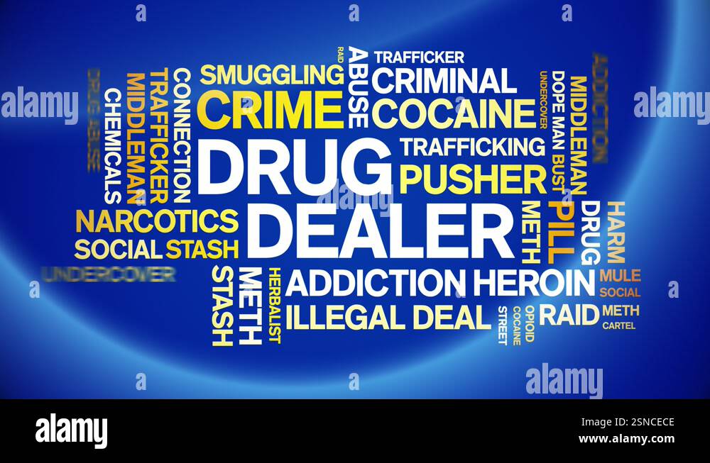 Drug Dealer animated word cloud,animation tag kinetic typography ...