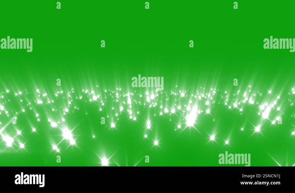 Glitter sparkle animated green screen, 3D Animation. White shining dust ...