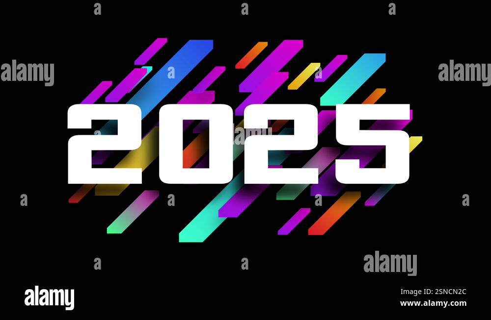 2025 Text Design. Loop Typography animation Design Element for New Year ...