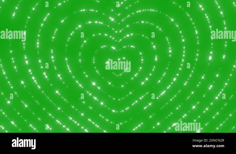 Glitter sparkle animated green screen, 3D Animation. White shining dust ...