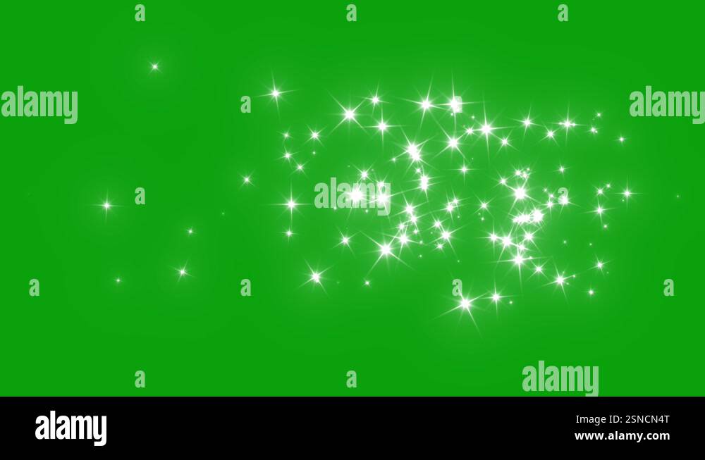 Glitter sparkle animated green screen, 3D Animation. White shining dust ...