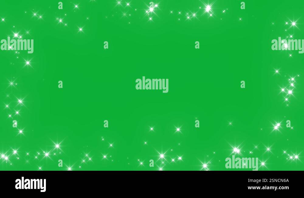 Glitter sparkle animated green screen, 3D Animation. White shining dust ...