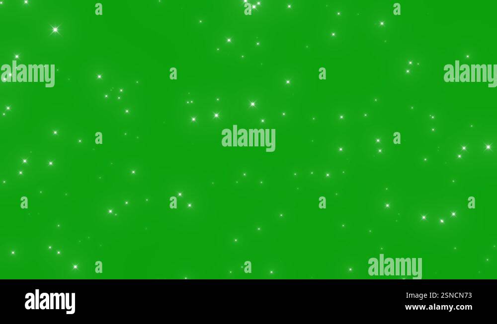 Glitter sparkle animated green screen, 3D Animation. White shining dust ...