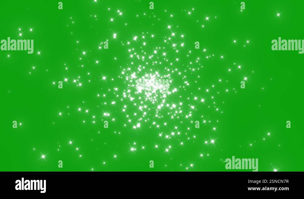 Glitter sparkle animated green screen, 3D Animation. White shining dust ...