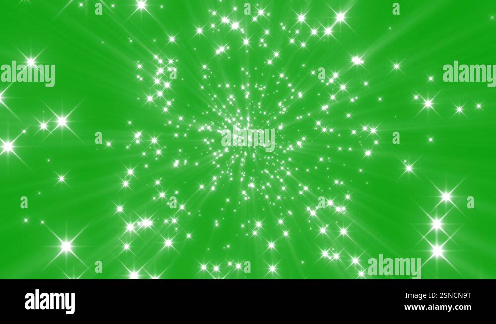 Glitter sparkle animated green screen, 3D Animation. White shining dust ...