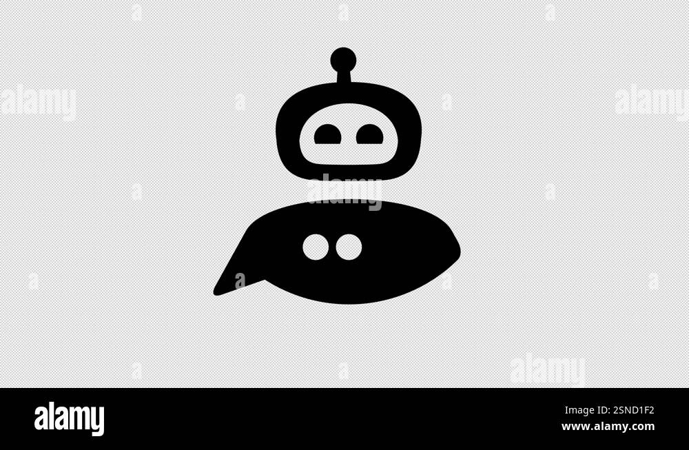 Communication between client and chatbot graphic animation. Alpha ...
