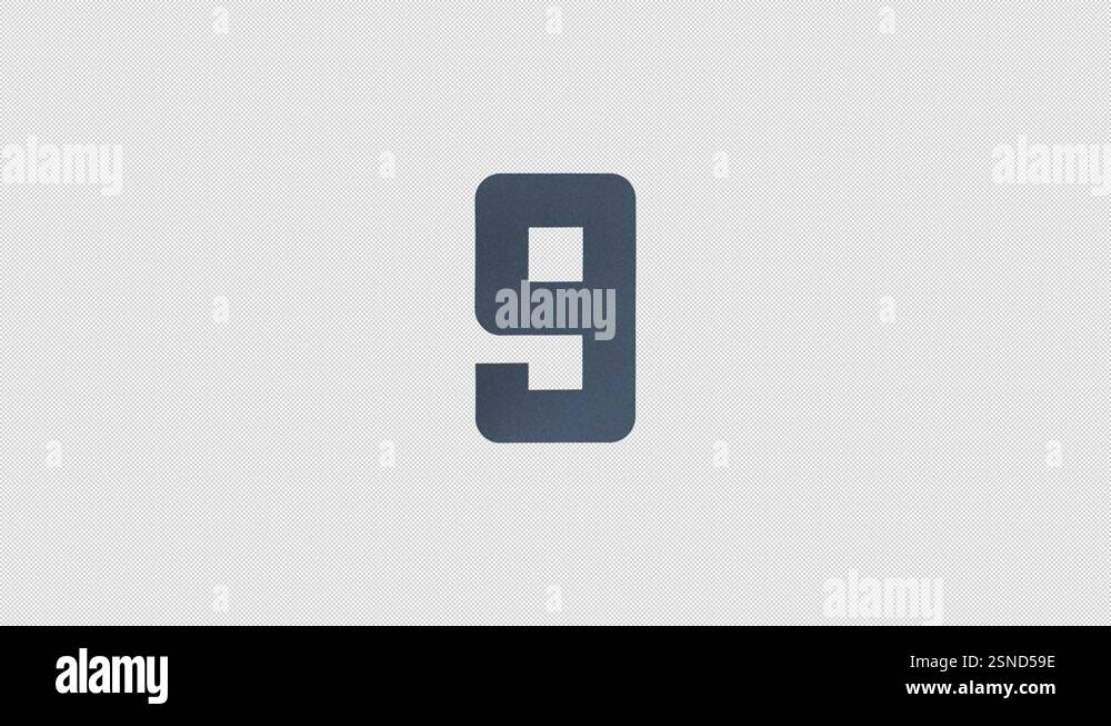 Scroll Number 9. Rolling Number. Transparent Background. Alpha Channel ...