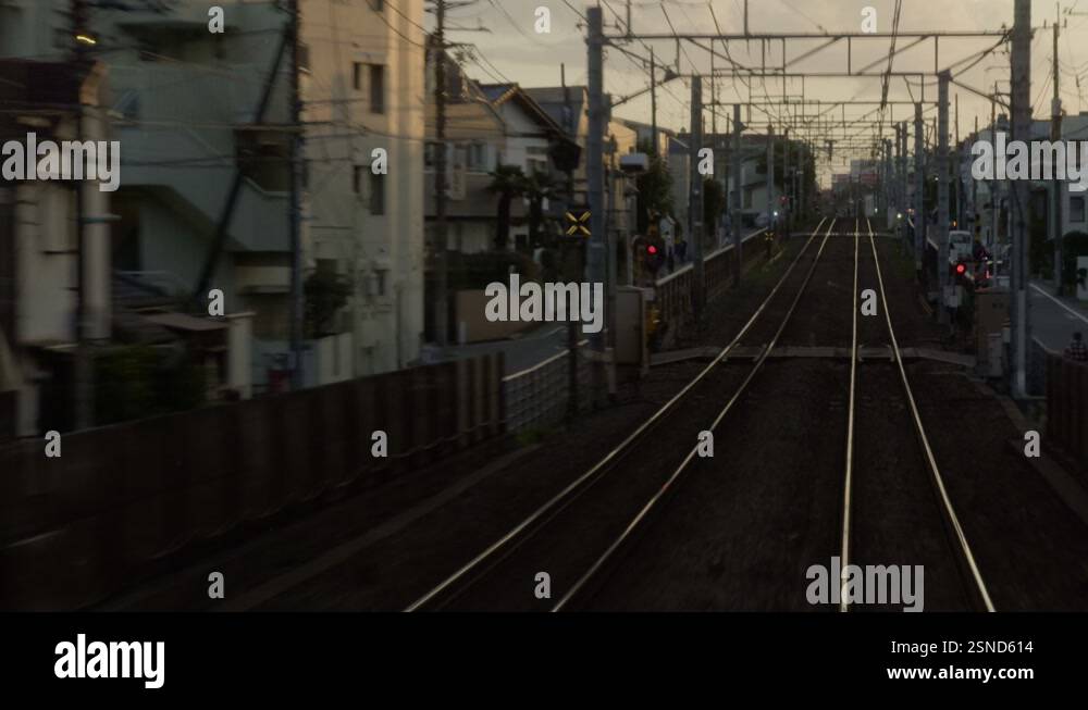 Tokyo, Japan - 11/06/2024: Sunset on the Tokyu Line: Naka Meguro to ...