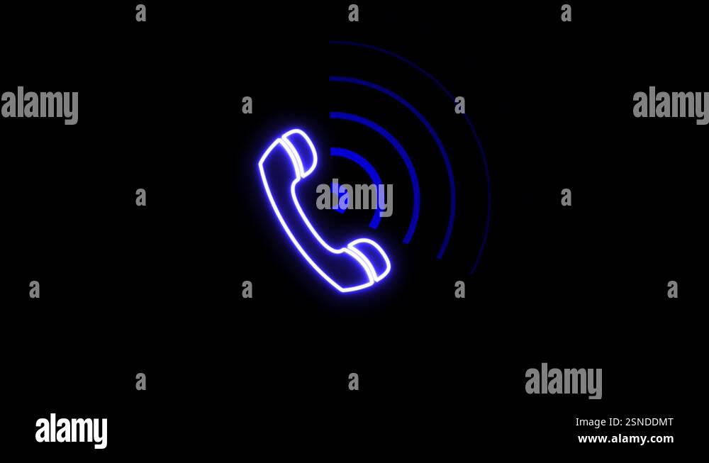 Dial calling icon concept animation and radio wave background. Voice ...