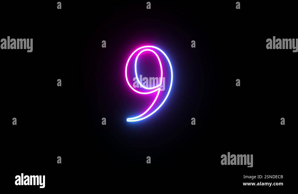Stylized number nine black Stock Videos & Footage - HD and 4K Video ...