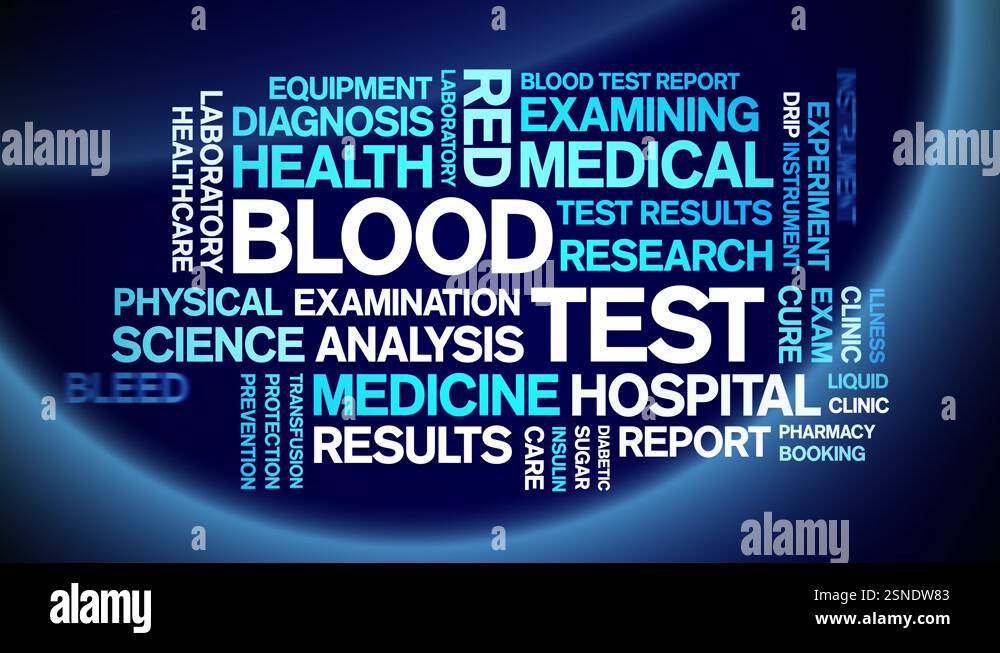 Blood Test animated word cloud,animation tag kinetic typography ...