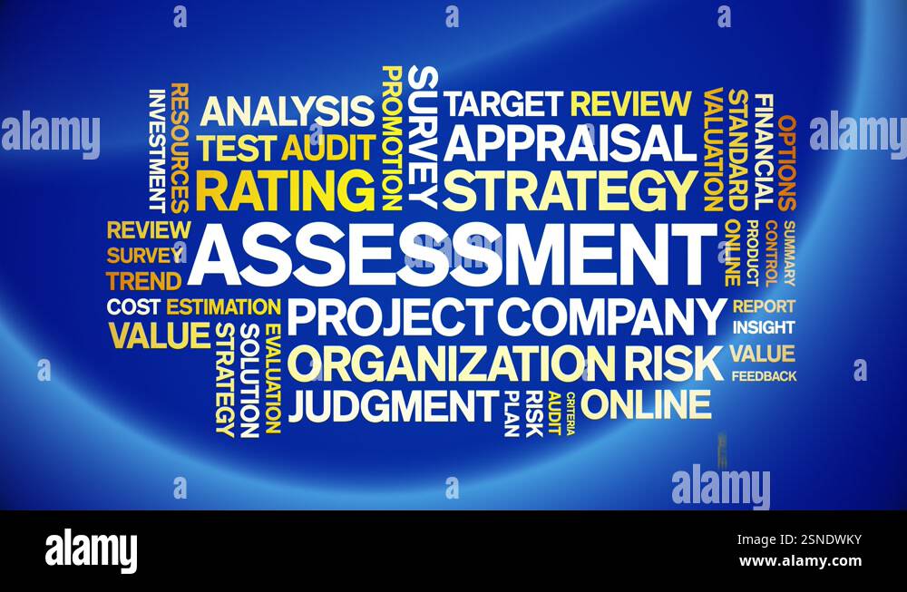 Assessment animated word cloud,animation tag kinetic typography ...