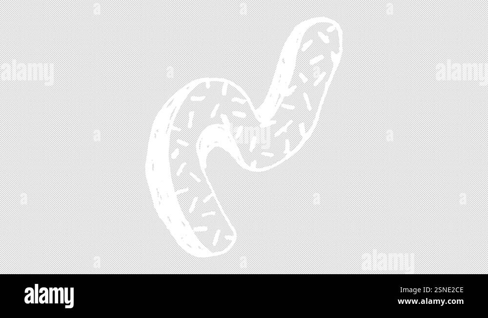 White wiggly hand drawn 3d pattern curvy retro shape element doodle ...