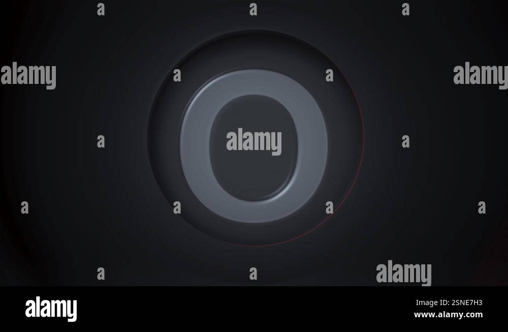 O. Letter o of the alphabet being dynamically revealed in transitions ...
