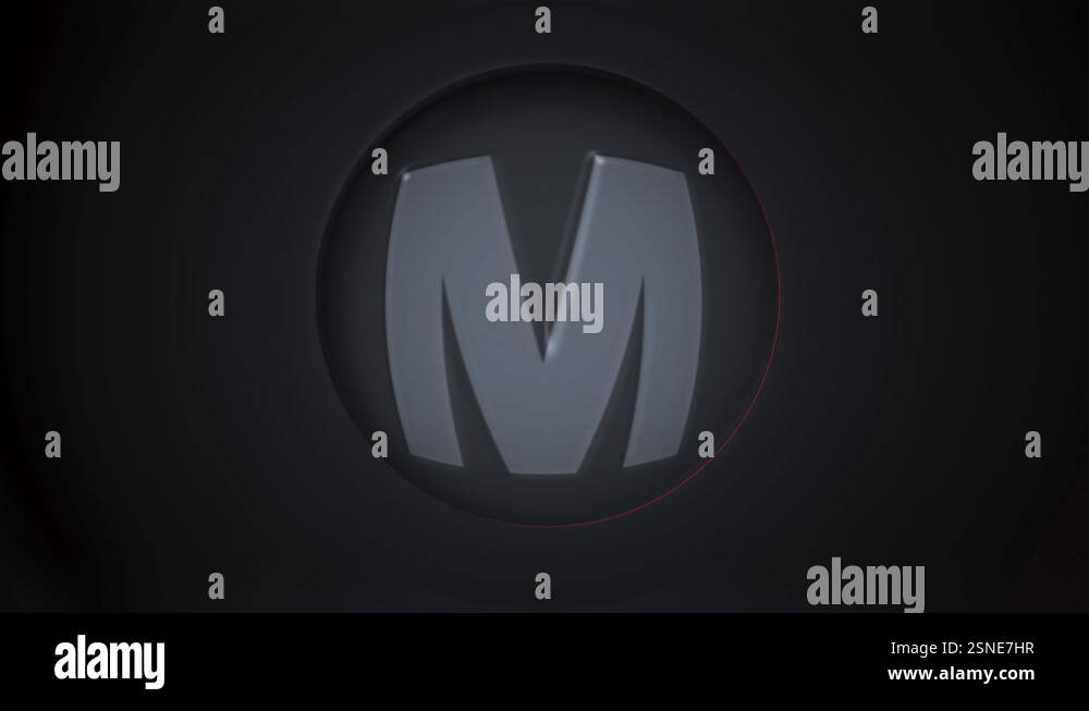 M. Letter m of the alphabet being dynamically revealed in transitions ...