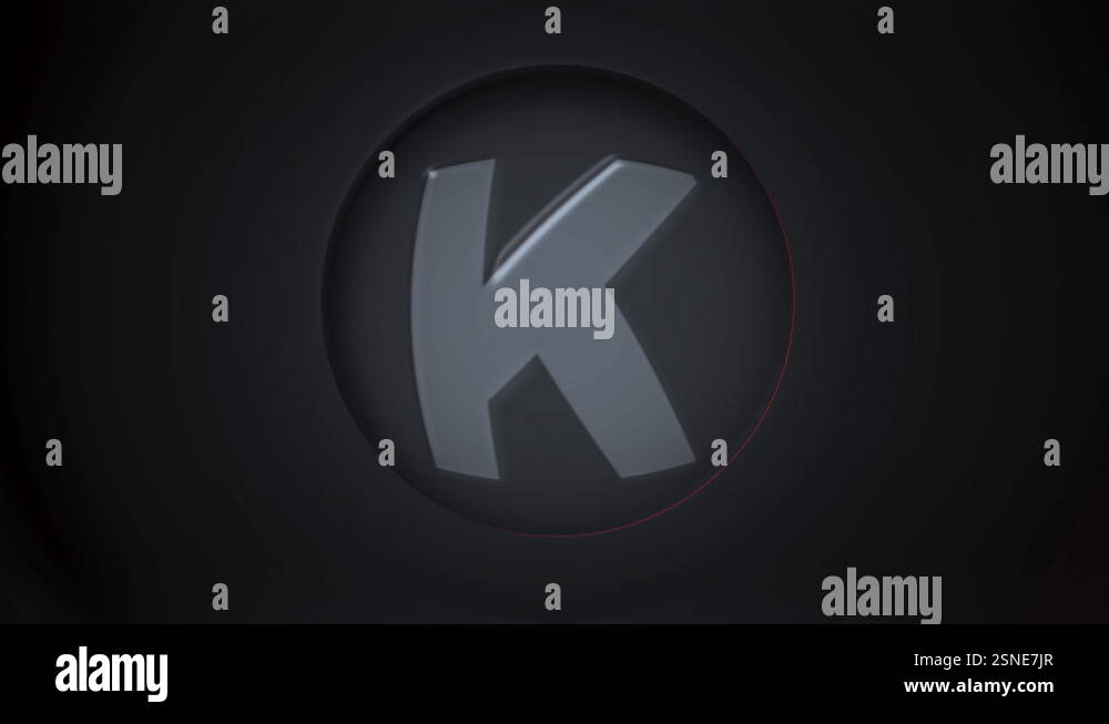 K. Letter k of the alphabet being dynamically revealed in transitions ...