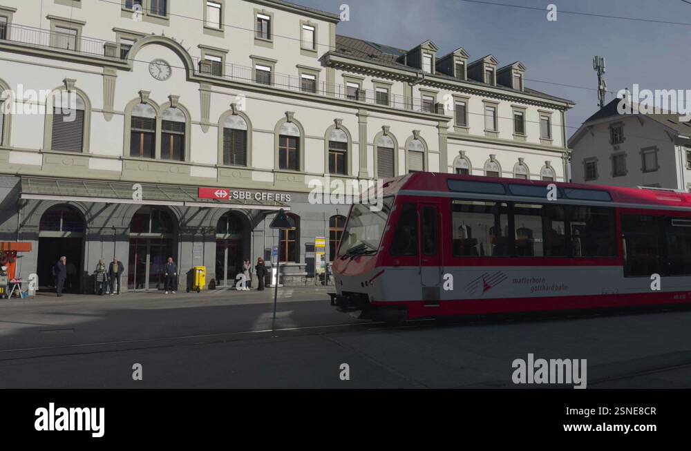 Brig, Switzerland - 11/14/2024: The train station in Brig, the city of ...