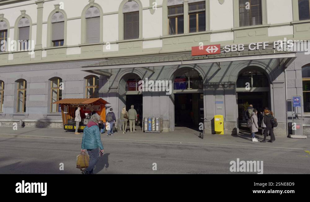 Brig, Switzerland - 11/14/2024: The train station in Brig, the city of ...