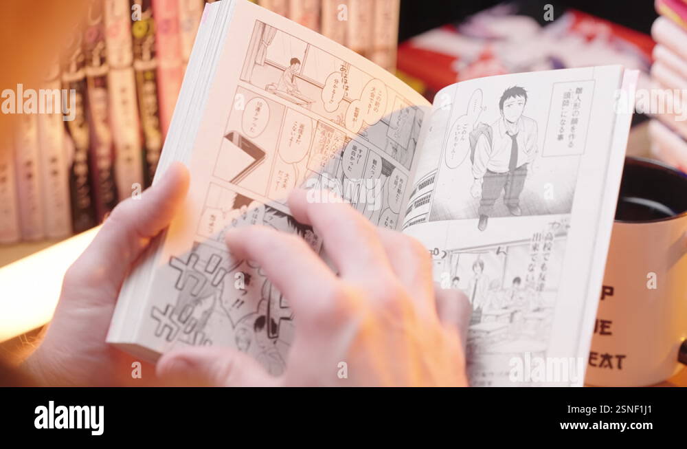Person reading Japanese manga comic Sono Bisuku Doru wa Koi o Suru 4K ...