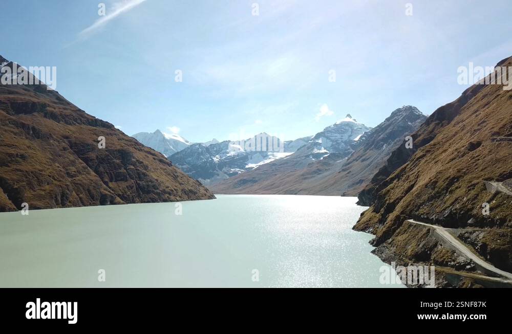 Lake of the Ten of the Grande Dixence Dam, world's tallest gravity dam ...