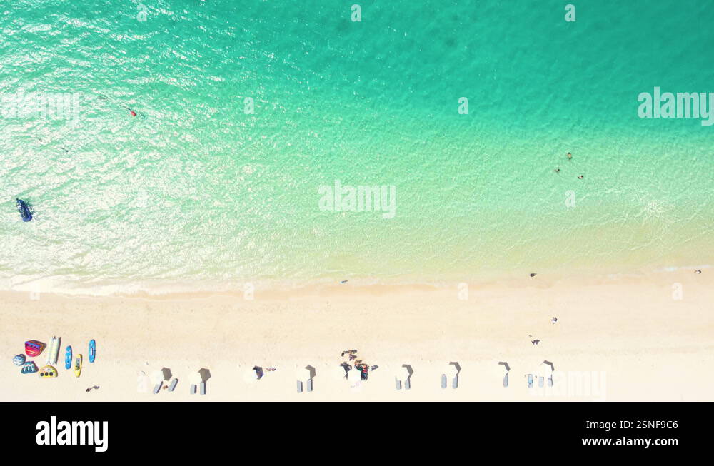 Cinematic aerial of Yonaha Maehama Beach in Miyakojima Island in ...