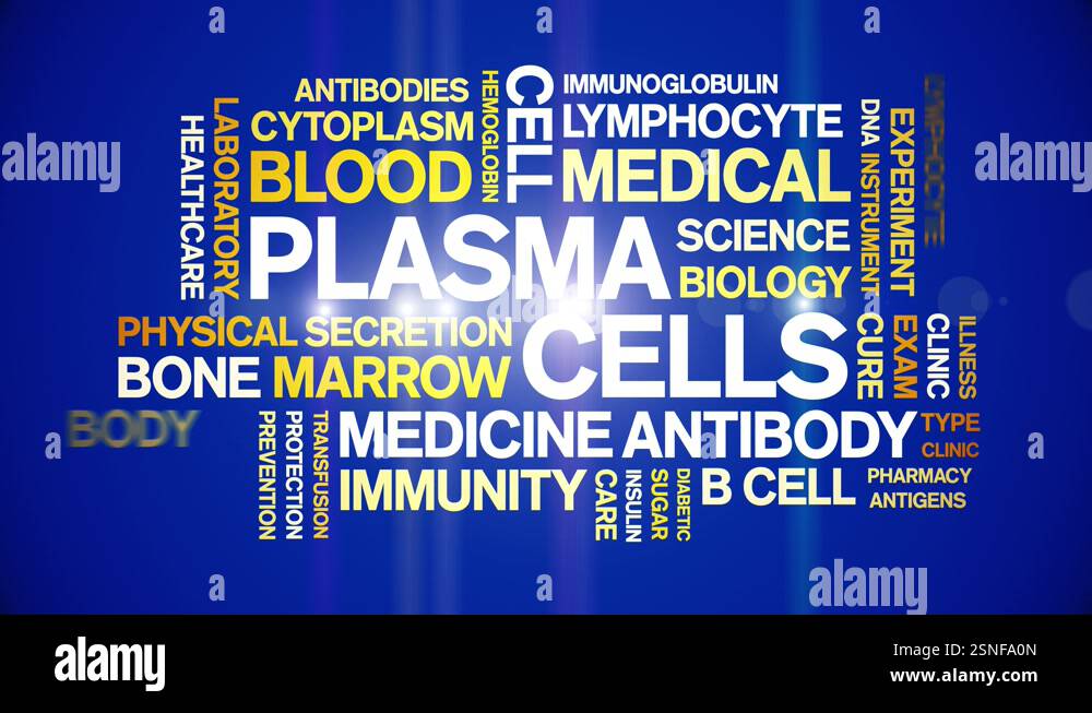 Plasma Cells animated word cloud,animation kinetic typography seamless ...