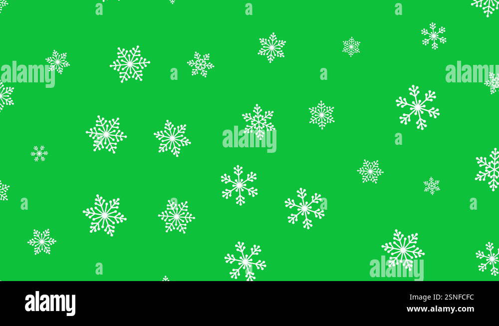 Snowflakes overlay on green screen chroma key winter background ...