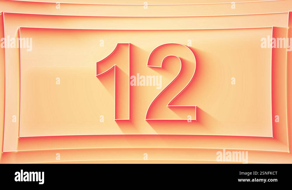 Progressive counting from 1 to 20. Minimalistic embossed number Stock ...