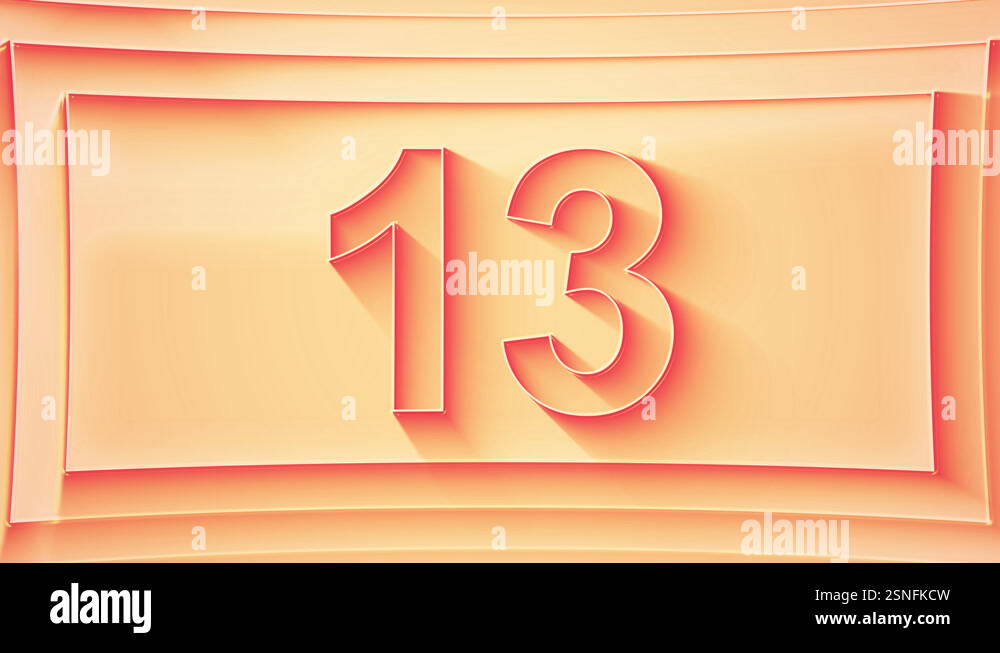 Progressive counting from 1 to 22. Minimalistic embossed number Stock ...