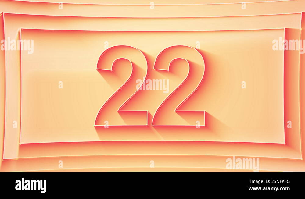 Progressive counting from 1 to 38. Minimalistic embossed number Stock ...