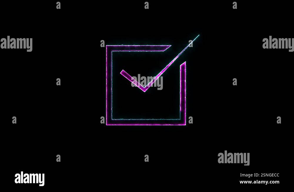 Neon tick symbol Stock Videos & Footage - HD and 4K Video Clips - Alamy