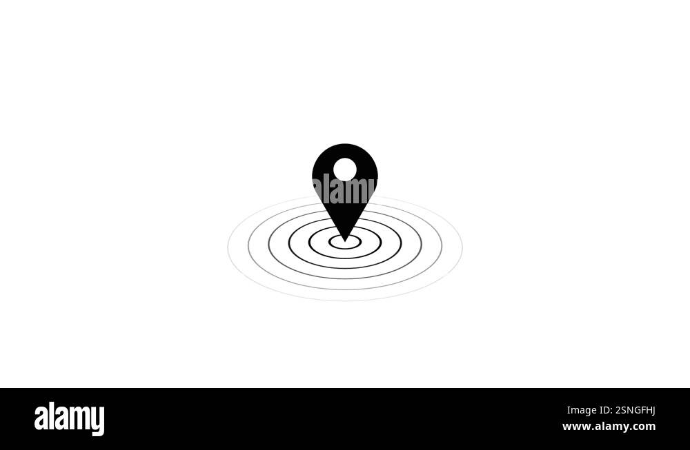 Location icon. location icon animation, GPS location pointer animated ...