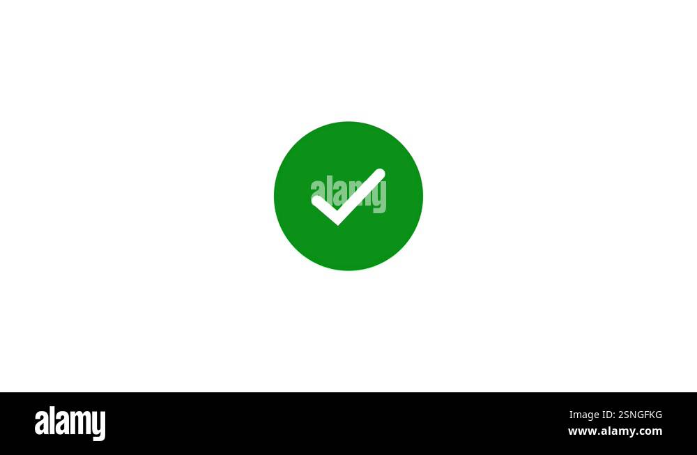 Check mark icon and tick mark icon animation Stock Video Footage - Alamy