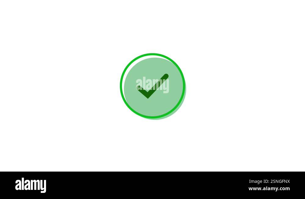 Check mark icon and tick mark icon animation Stock Video Footage - Alamy